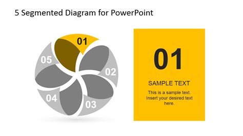 5 segmented diagram for powerpoint slidemodel