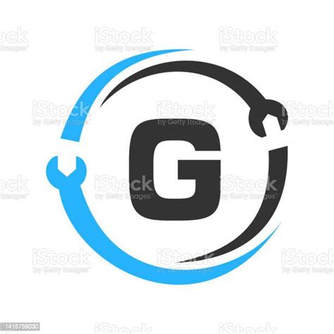 편지 G 수리 로고 홈 서비스 도구 비즈니스 회사 및 건설 산업을위한 자동차 수리 로고 템플릿 개념에 대한 스톡 벡터 아트 및 기타 이미지 Istock