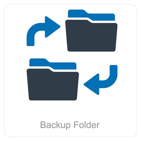 Backup Folder And Folder Icon Concept 25903553 Vector Art At Vecteezy