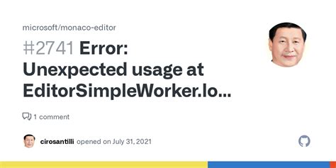 error unexpected usage at editorsimpleworker loadforeignmodule shows