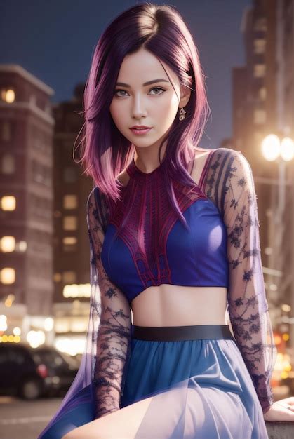 Premium Ai Image Portrait Of A Beautiful Woman Sitting