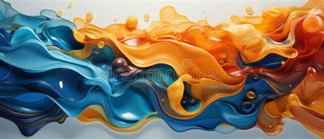 Digital Abstract Liquid Background Paint Splashes Colorful Liquid