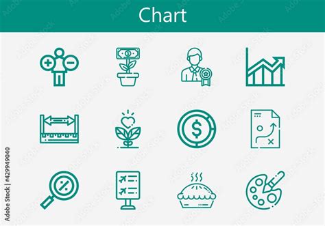 Premium Set Of Chart Line Icons Simple Chart Icon Pack Stroke Vector