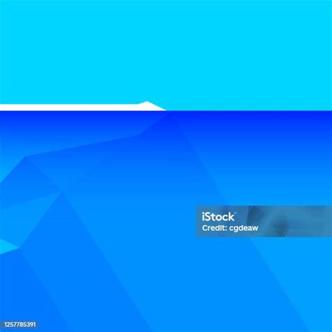 물과 수중 부분에 떠있는 빙산 기후 변화를 상징하는 바다의 빙산 환경 및 생태 개념을위한 북극의 큰 빙산 평평한 인포그래픽 지구 온난화를위한 빙산 극지 배경 주제에 대한