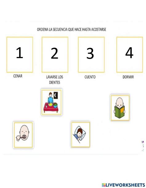 Secuencia Antes De Dormir Worksheet Live Worksheets