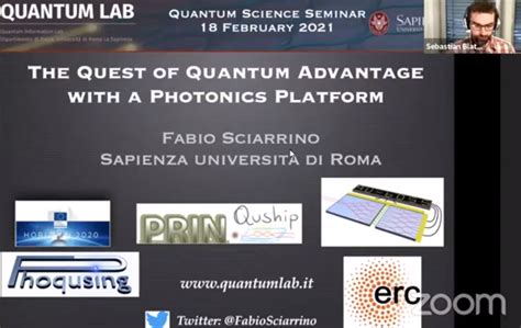 Quantum Science Seminar On Boson Sampling Phoqusing