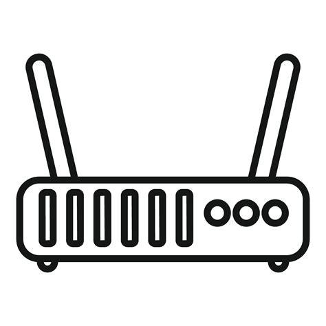 Wifi Router Providing Wireless Signal With Two Antennas 47635851 Vector