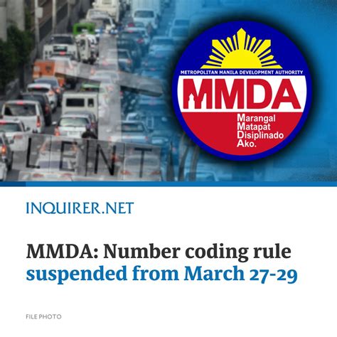 The Number Coding Scheme In Metro Manila