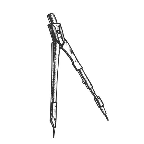 Drawing Compass Engineer Equipment Retro Vector 17590388 Vector Art At