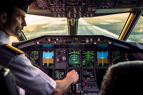 飞机驾驶舱的飞机驾驶员高清图片下载 正版图片600319802 摄图网