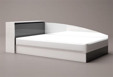 Легло Аполо 8 с ракла механизъм за матрак 120 190 антрацит гланц бяло гланц Варна Мебел