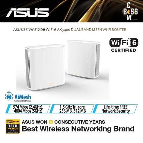 HOT MODEL ASUS ZENWIFI XD6 WIFI 6 AX5400 DUAL BAND MESH WI FI ROUTER BACKHAUL GIGABIT ETHERNET