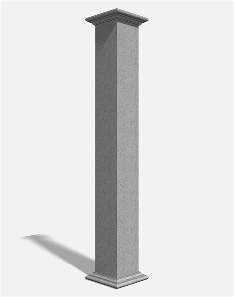 Square Column Straight Base 4 And Cap 4 Bespoke Unitex® Your Walls