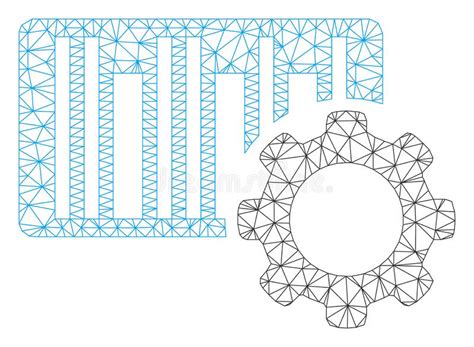 Bar Code Settings Vector Mesh Carcass Model Stock Vector Illustration