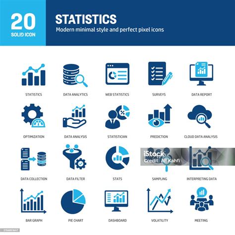 통계 글리프 단색 아이콘입니다 데이터 분석 재무 비즈니스 솔리드 아이콘 모음을 포함합니다 벡터 일러스트 레이 션입니다 웹사이트 디자인 로고 앱 템플릿 Ui 등 아이콘에 대한