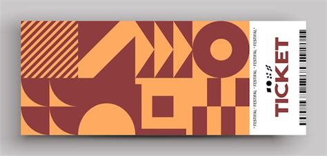 Premium Vector Ticket Vector Template Layout With Abstract Pattern Design Graphics Made With