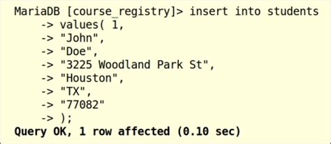 Inserting Data Building A Web Application With Php And Mariadb A