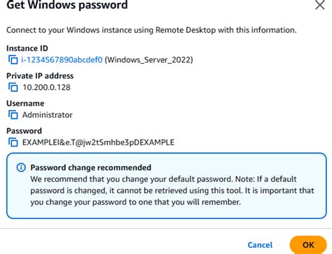Lightsail スナップショットから作成された Windows Server Amazon Ec2 インスタンスに接続する