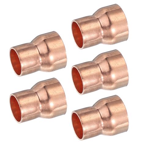 Uxcell Copper Reducer Reducing Copper Coupling Pressure Fitting Pipes