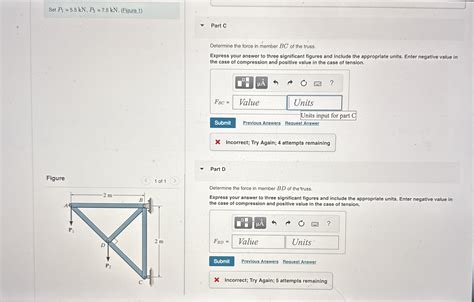 Solved By An Expert Set P1 5 5kn P2 7 5kn Figure 1 Part Cdetermine The
