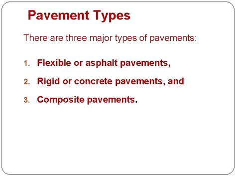 Pavement Structural Analysis Introduction Part 2 Pavement Types