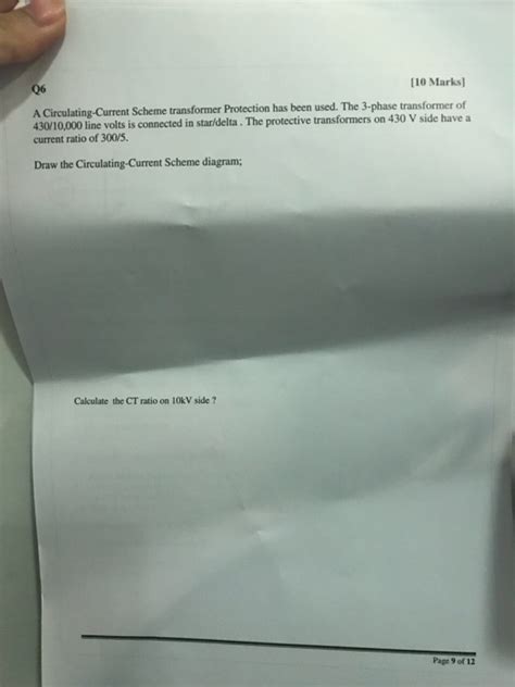 Solved 10 Marks 06 A Circulating Current Scheme