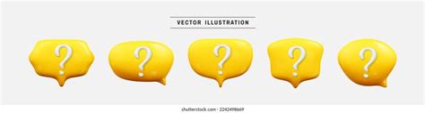 Speech Bubble Question Mark 3d Icon Stock Vector Royalty Free