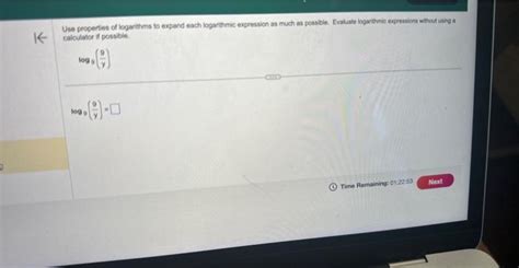 Solved Use Properties Of Logarithms To Expand Each