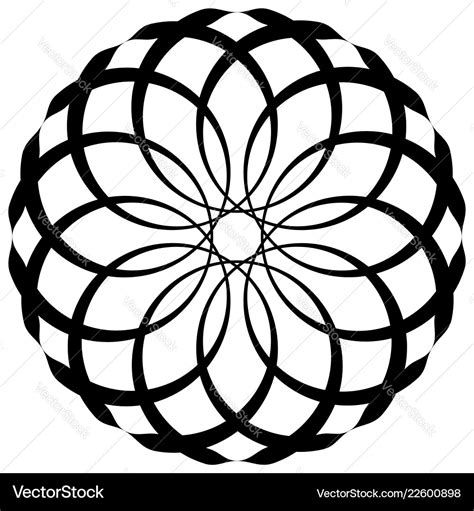 Circular Geometric Decorative Pattern Abstract Vector Image