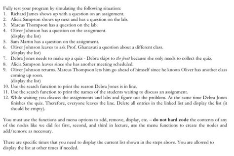 solved linked lists for this lab exercise you will create a
