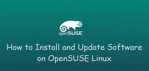 how to install and update software on opensuse linux osetc tech