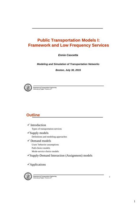 Pdf Public Transportation Models I Framework And Low Dokumen Tips