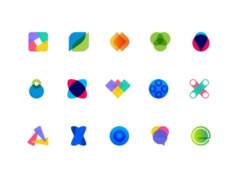 Colorful Geometric Logos Collection By MaDeg