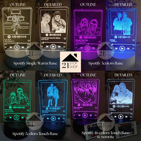 21shop Customized Barcode Spotify Scannable Acrylic Led Lamps For Ts