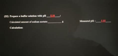 Solved Observations And Calculations I A Buffer With Equal Chegg