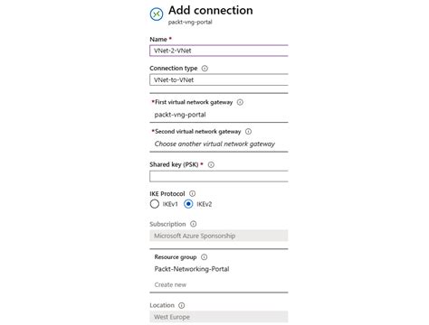 Creating A VNet To VNet Connection Azure Networking Cookbook Second Edition