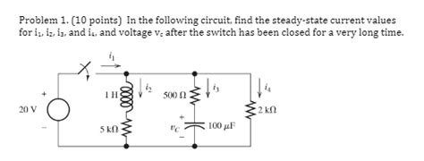 solved problem 1 10 points in the following circuit find
