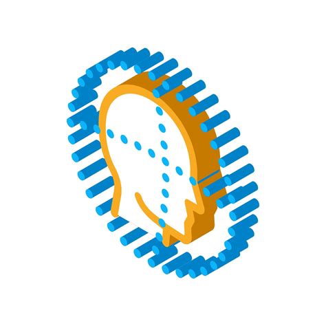 Scan Head Authentication Isometric Icon Vector Illustration 18018355