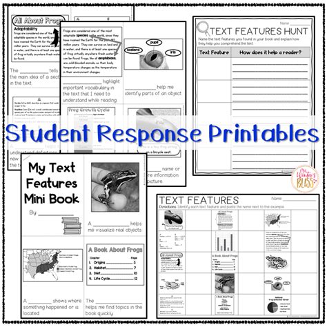 Nonfiction Text Features Anchor Chart Posters And Worksheets Mrs