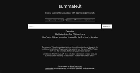 summate vs article summarization tools like summarizebot and article