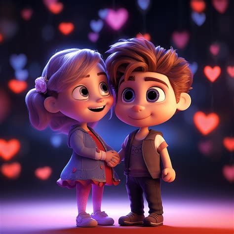 Premium Ai Image Chibi Couple Happy