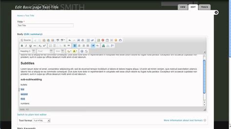 Drupal 7 Formatting A Page Youtube