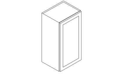 Kabinet King White Shaker Single Door Wall Cabinets