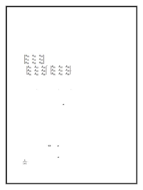 Quick Revision Adjoint And Inverse Of A Matrix Pdf