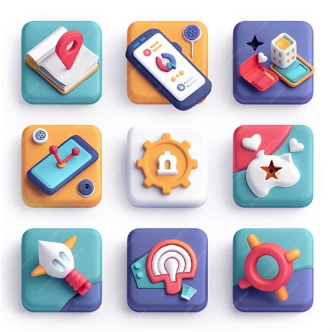 Premium Photo Universal Mobile Iconography Elevating App Designs