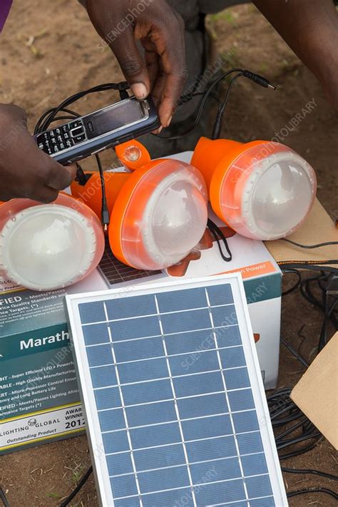 Charging Solar Lamps Stock Image C030 0857 Science Photo Library