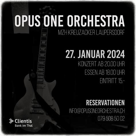 Konzert Opus One Orchestra Suiza Turismo