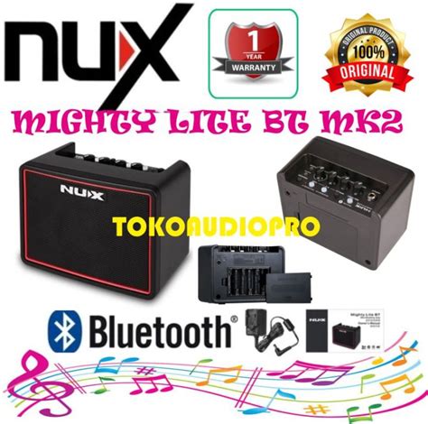 Nux Mighty Lite Bt Mk2 Portable Guitar Amplifier Gitar Bluetooth Lazada Indonesia