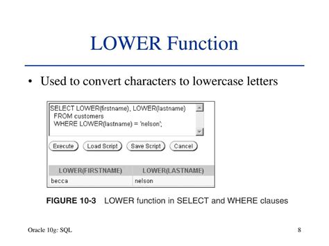 Chapter 10 Selected Single-Row Functions Oracle 10g: SQL - ppt download