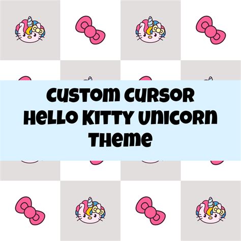 Cursor Custom Cursor Hello Kitty Unicorn Theme Pack Cursor Space